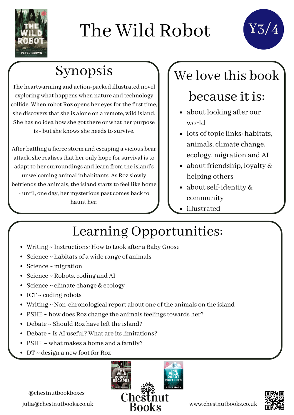 The Wild Robot by Peter Brown — Chestnut Books