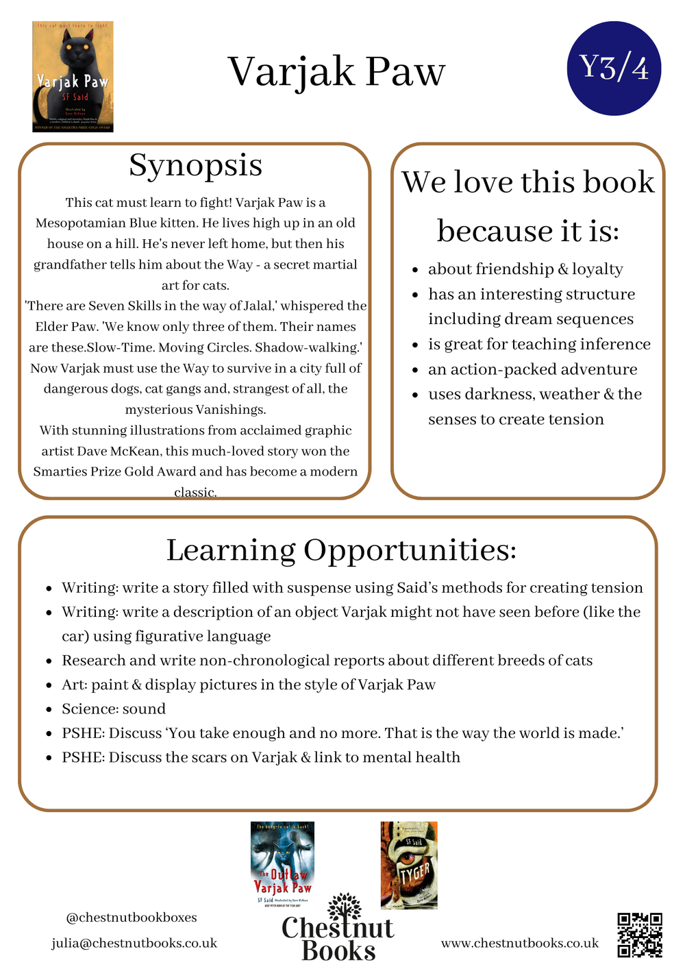 Varjak Paw by SF Said — Chestnut Books