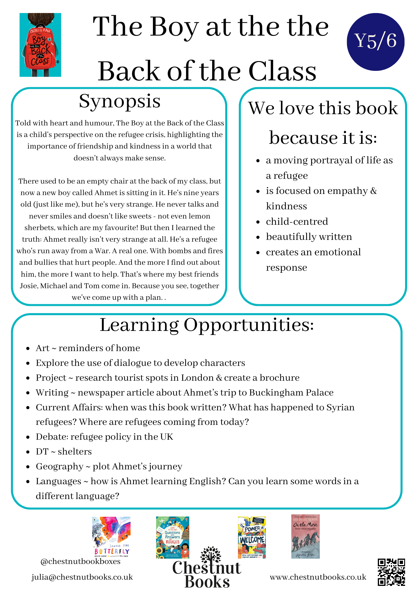 The Boy at the Back of the Class by Onjali Q Rauf — Chestnut Books