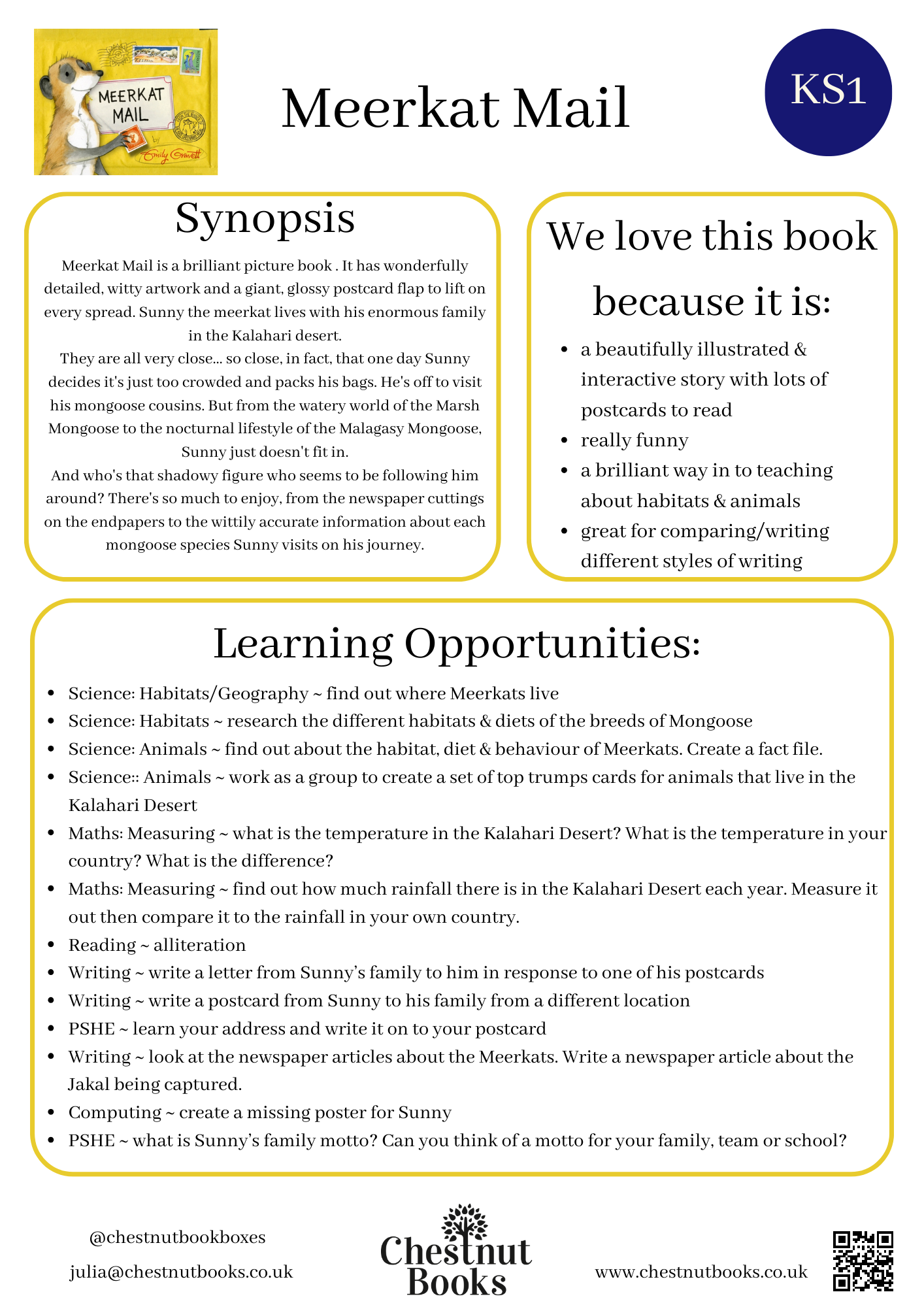 Meerkat Mail by Emily Gravett — Chestnut Books