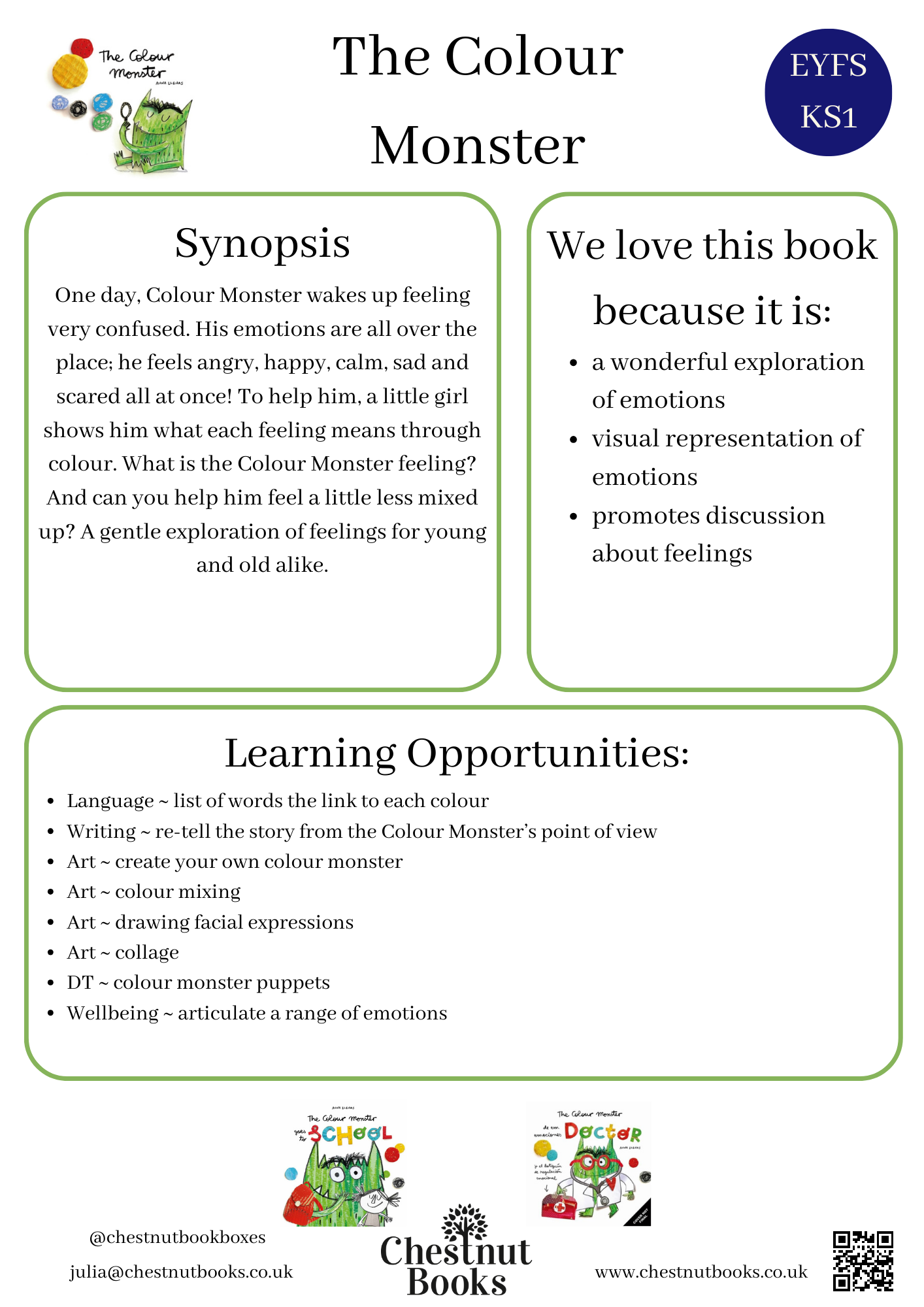 The Colour Monster by Anna Llenas — Chestnut Books