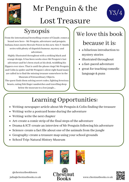 Mr Penguin and the Lost Treasure by Alex T Smith — Chestnut Books