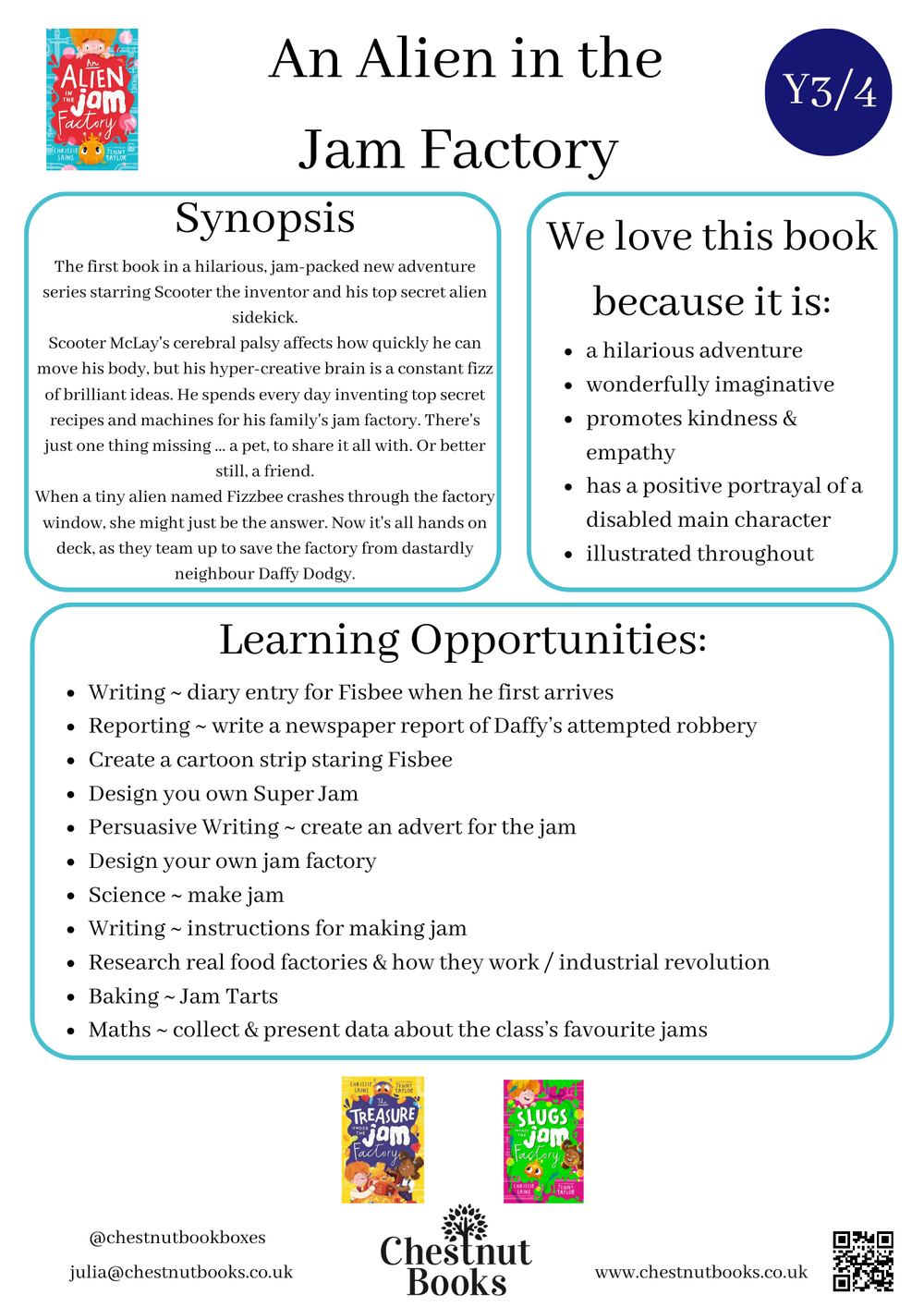 An Alien in the Jam Factory by Chrissie Sains — Chestnut Books