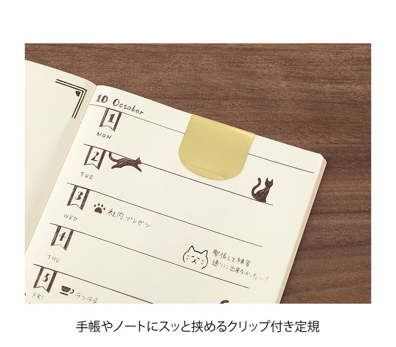 Midori Clip Ruler Cat A — KANDS Papelería
