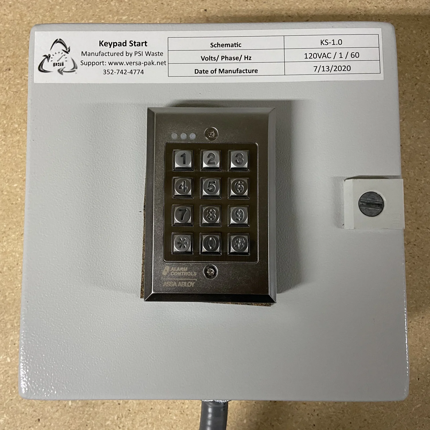 Keypads — VERSA-PAK