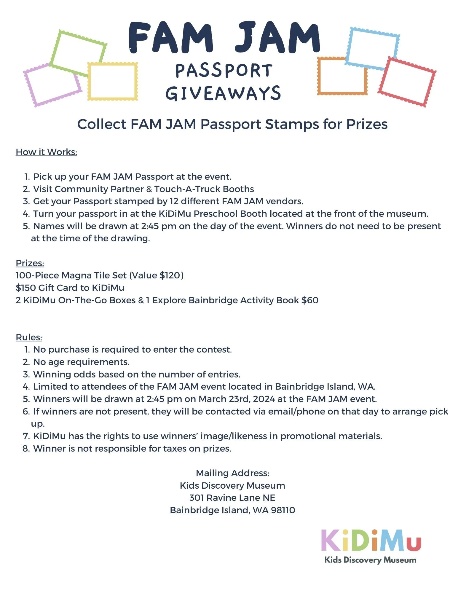 FAM JAM Giveaway — KiDiMu