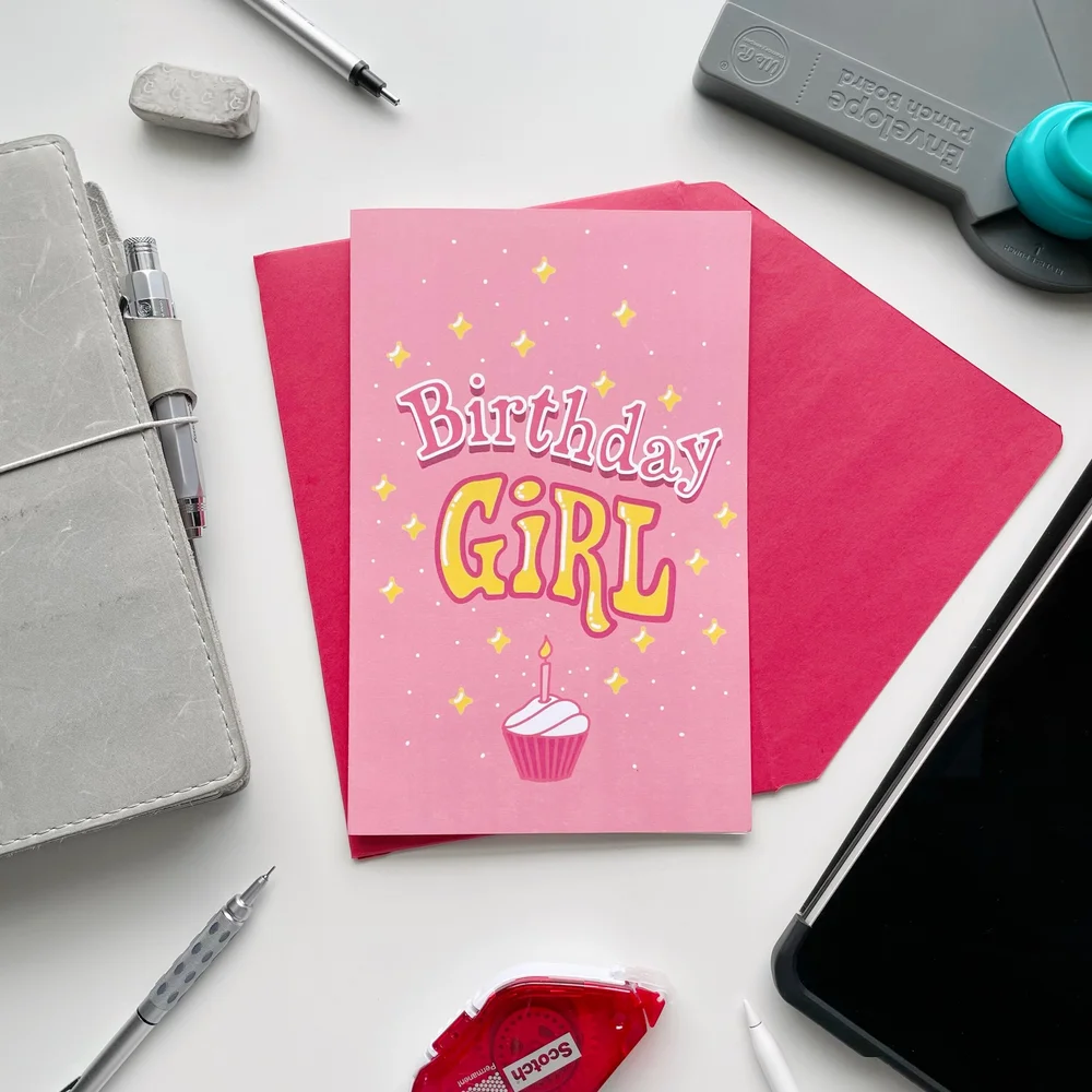 Birthday Girl Card — Stacey Scribbling | Lettering and Calligraphy