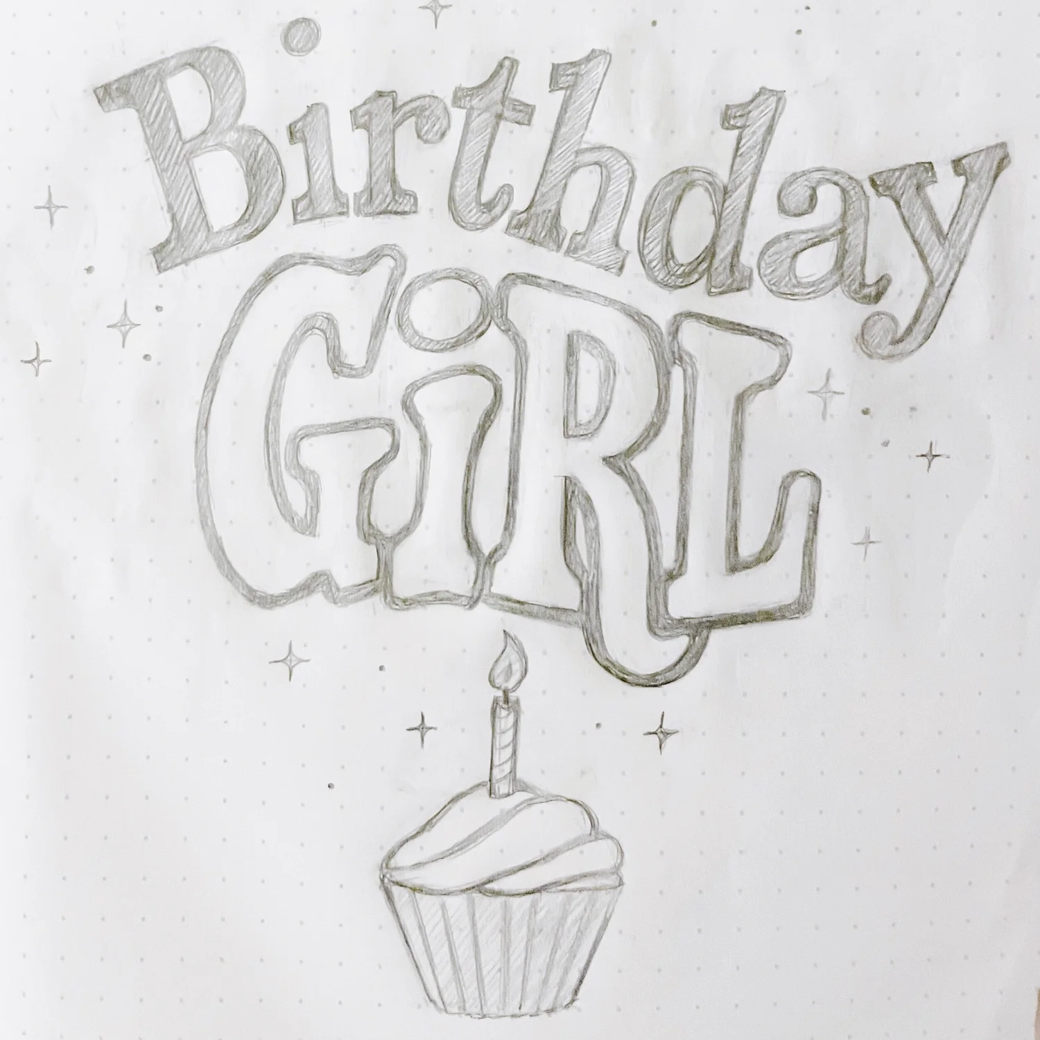 Birthday Girl Card — Stacey Scribbling | Lettering and Calligraphy
