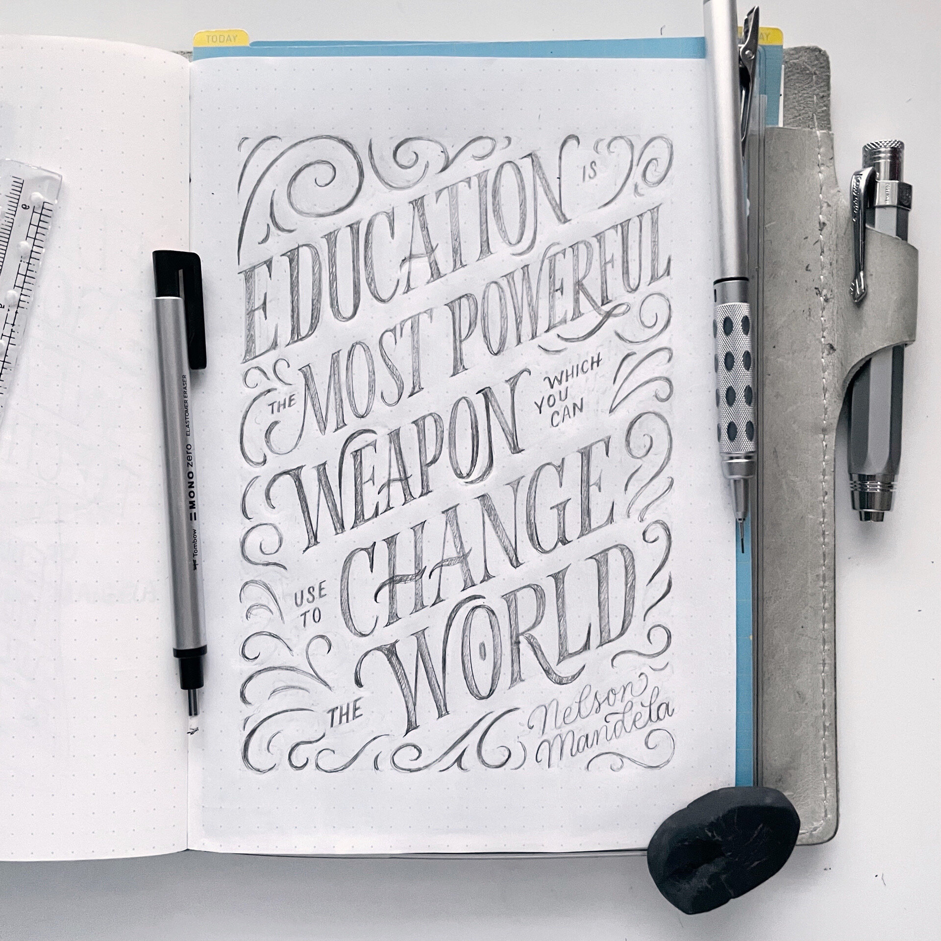 Flourished Block Lettering & The Truth About Teachers — Stacey ...