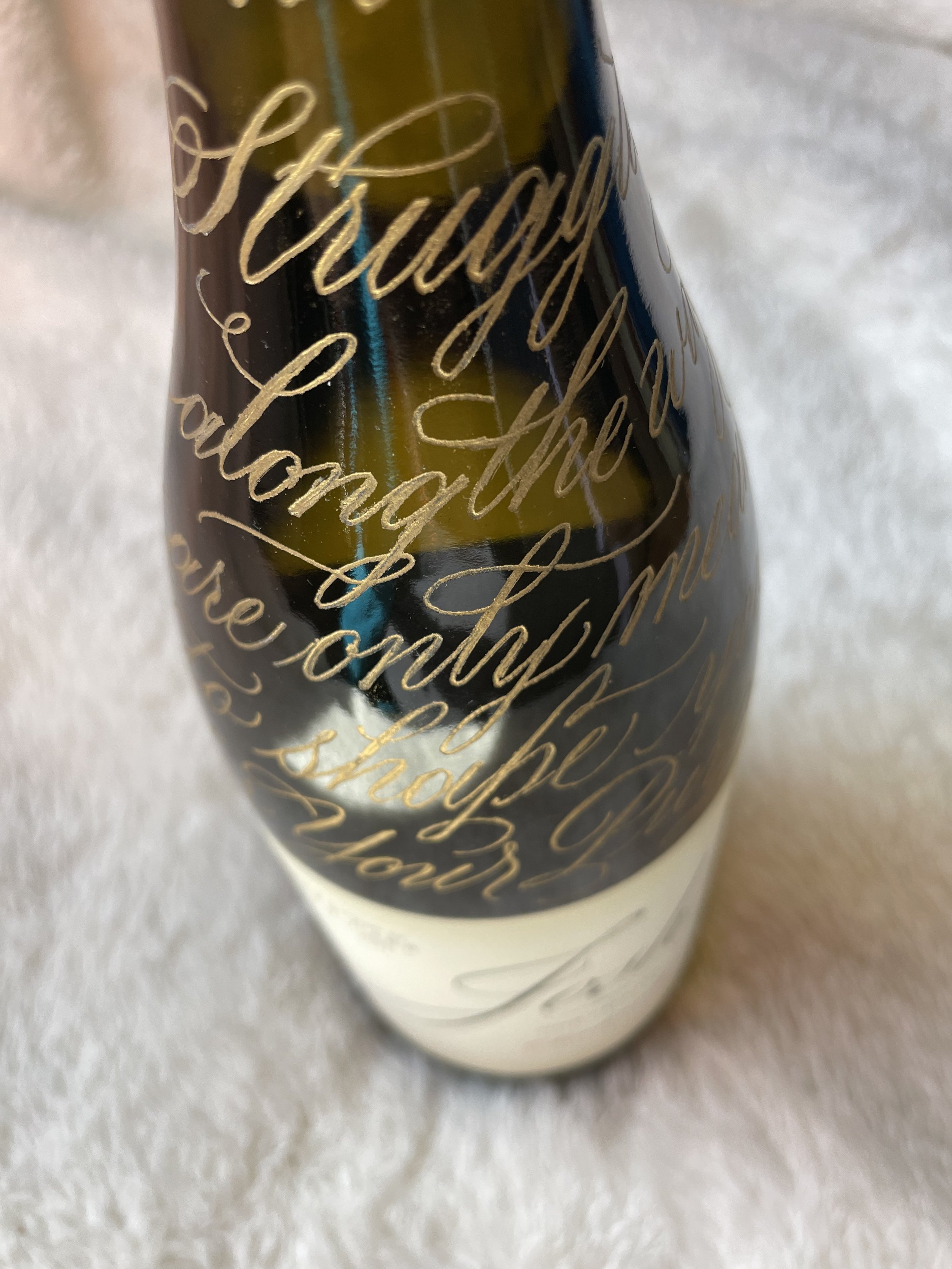 Bottle Engraving For Memorable Gifts — Stacey Scribbling | Lettering ...