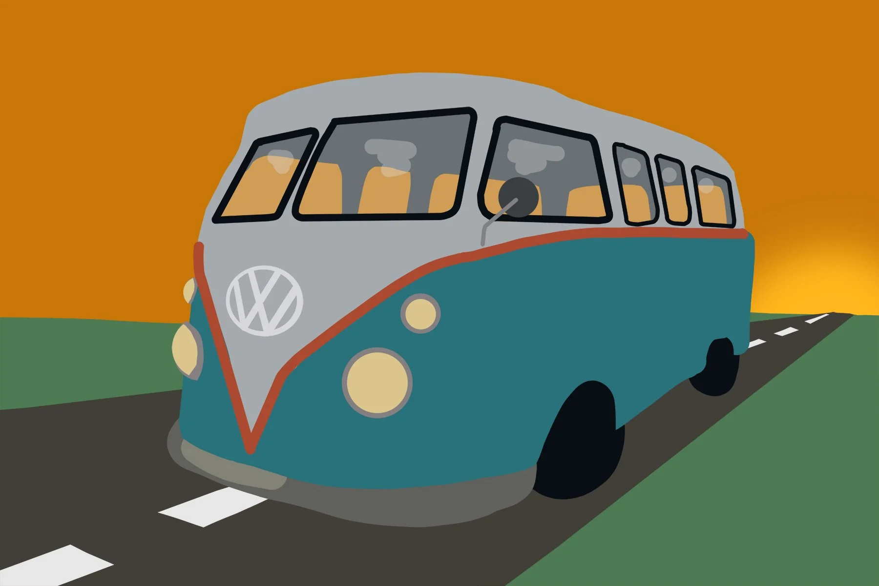 Vw Van Cartoon