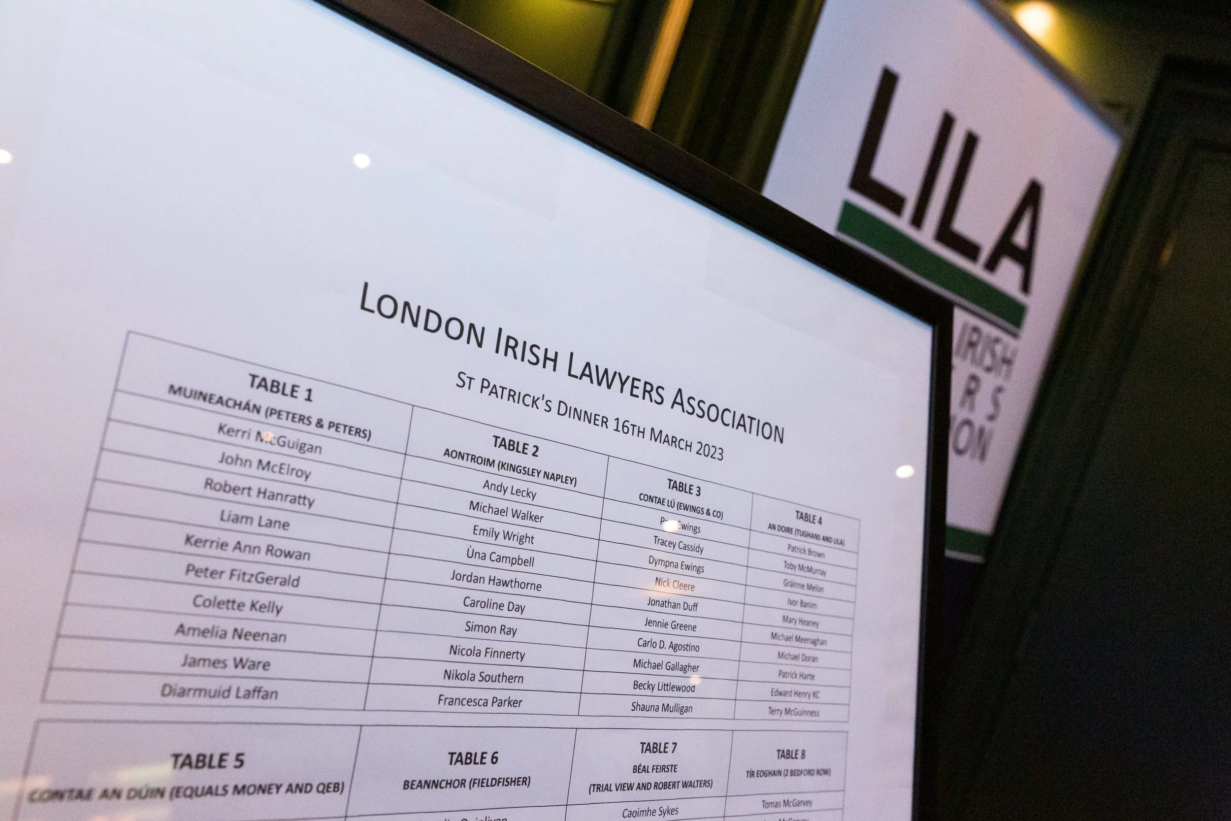 LILA St Patrick’s Dinner 2023 — LILA
