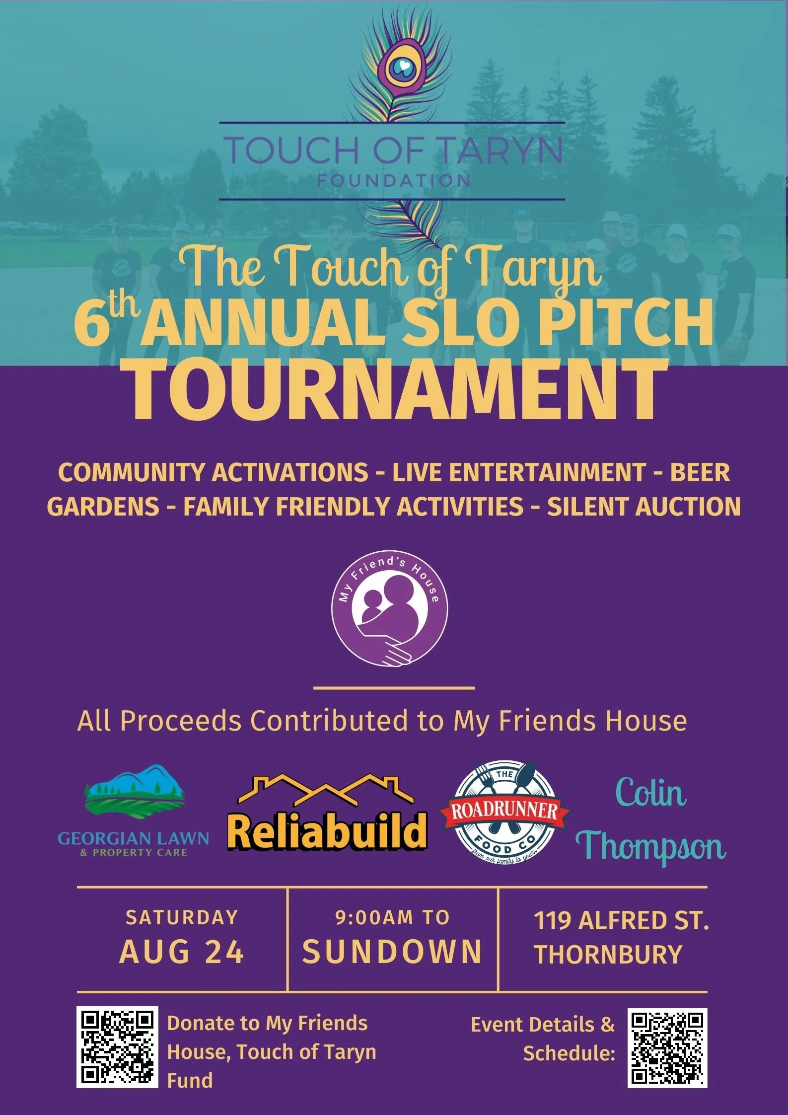 6th Annual Charity Slo-Pitch Tournament — The Touch of Taryn Foundation