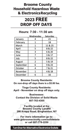 Refuse & Recycle Schedule 2023 — The Village of Endicott