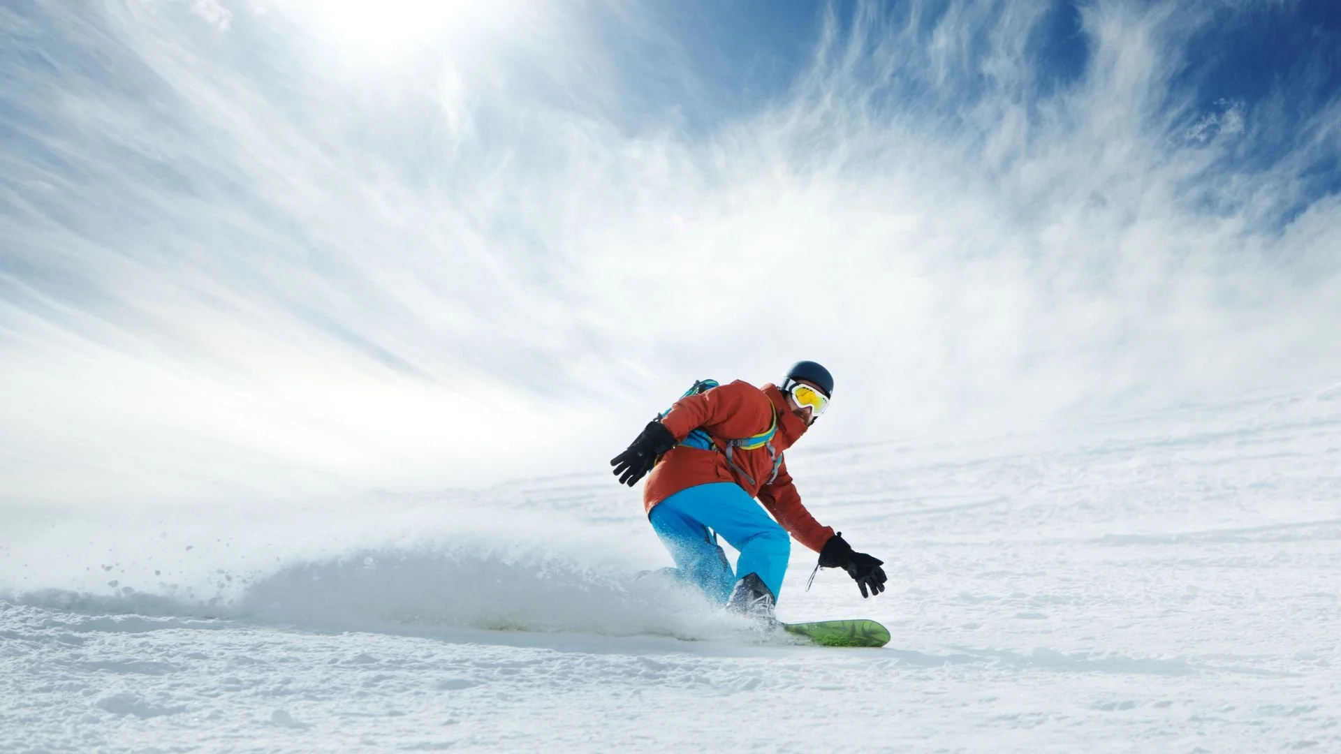 Powder Snowboarding Wallpaper