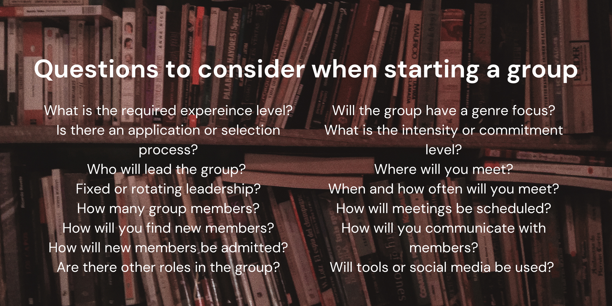 Starting A Group — South Coast Writers Centre