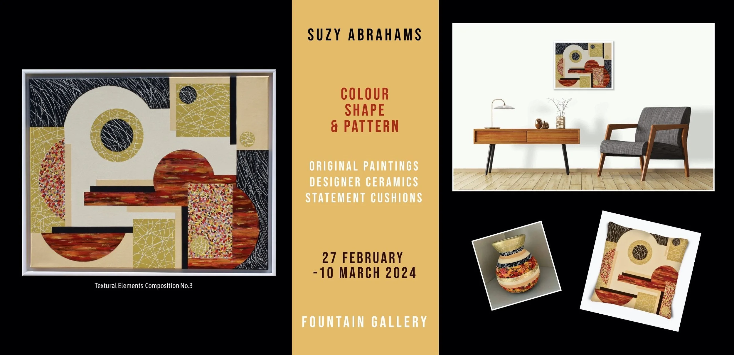 Colour, Shape & Pattern — Suzy Abrahams — The Fountain Gallery