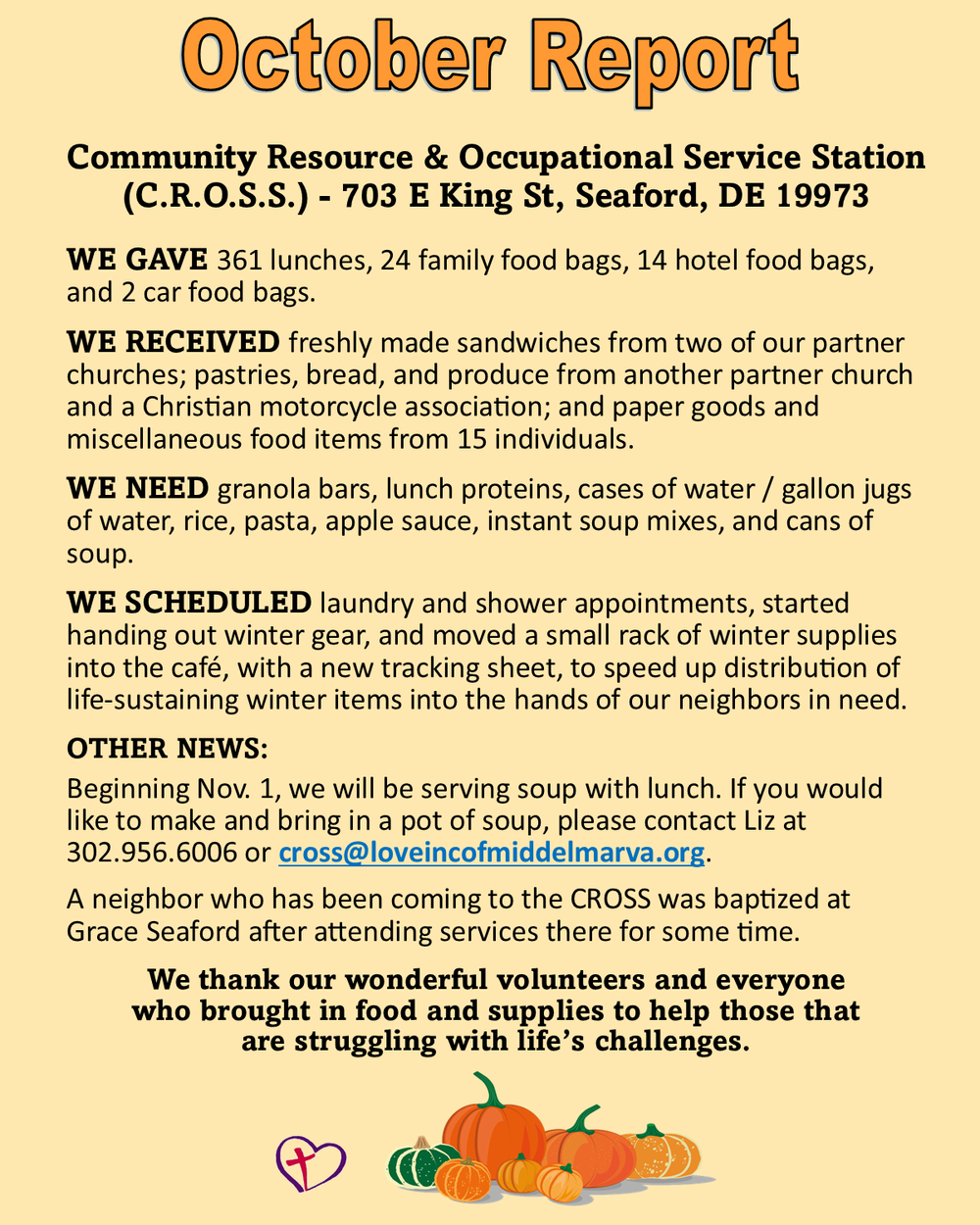 October Report 2021 — Love INC