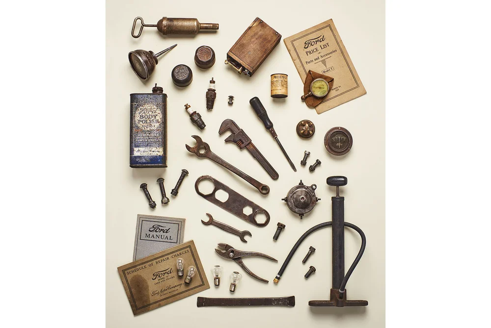 Ford Model A Tool Kit Flatlay — The Art of Matt McKee
