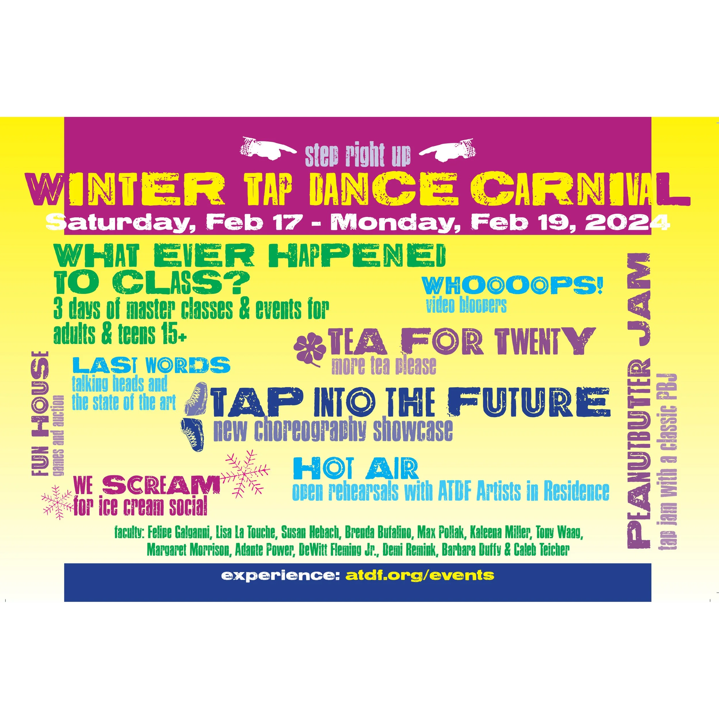 Events List — American Tap Dance Foundation