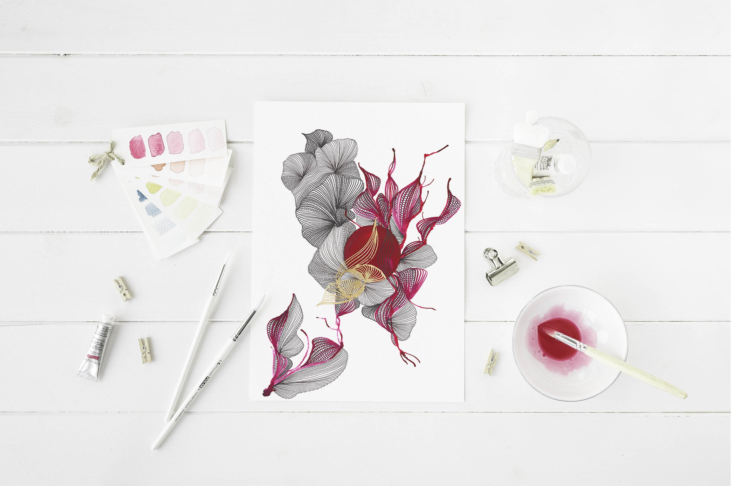 Selenophile - Black and white abstract art — www.illustratingrain.com