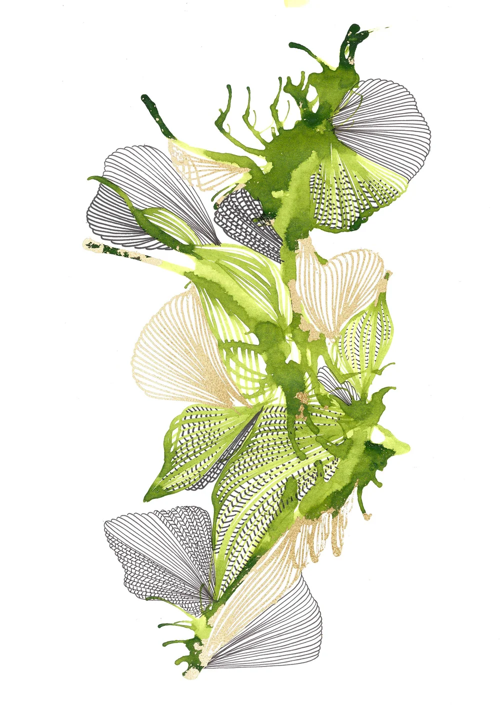 Selenophile - Black and white abstract art — www.illustratingrain.com