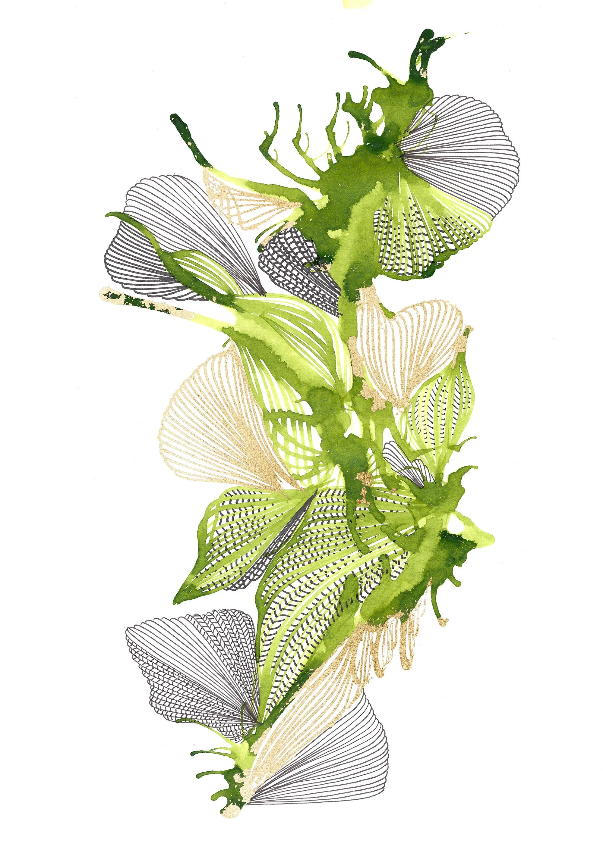 Selenophile - Black and white abstract art — www.illustratingrain.com