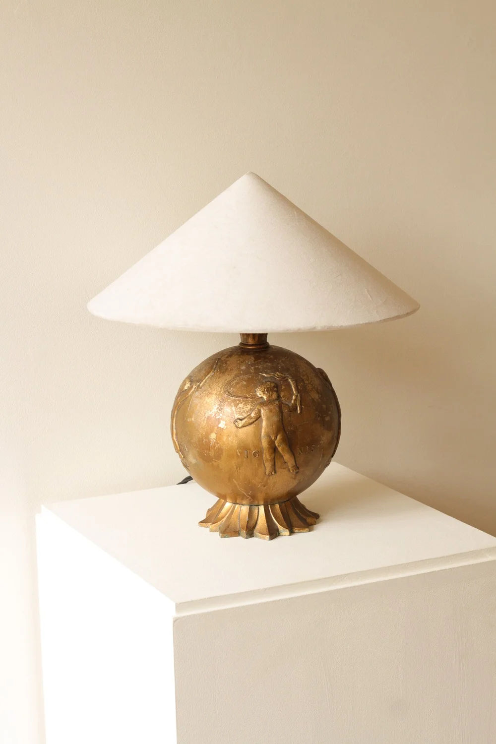 Brass & Copper Lamp — Mantel