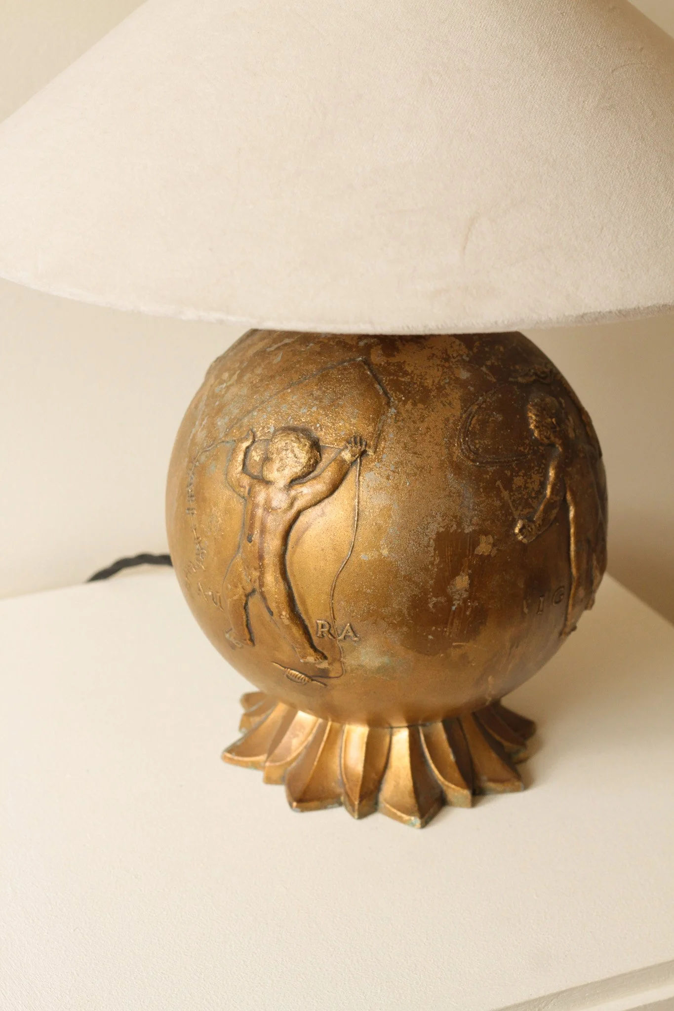Brass & Copper Lamp — Mantel