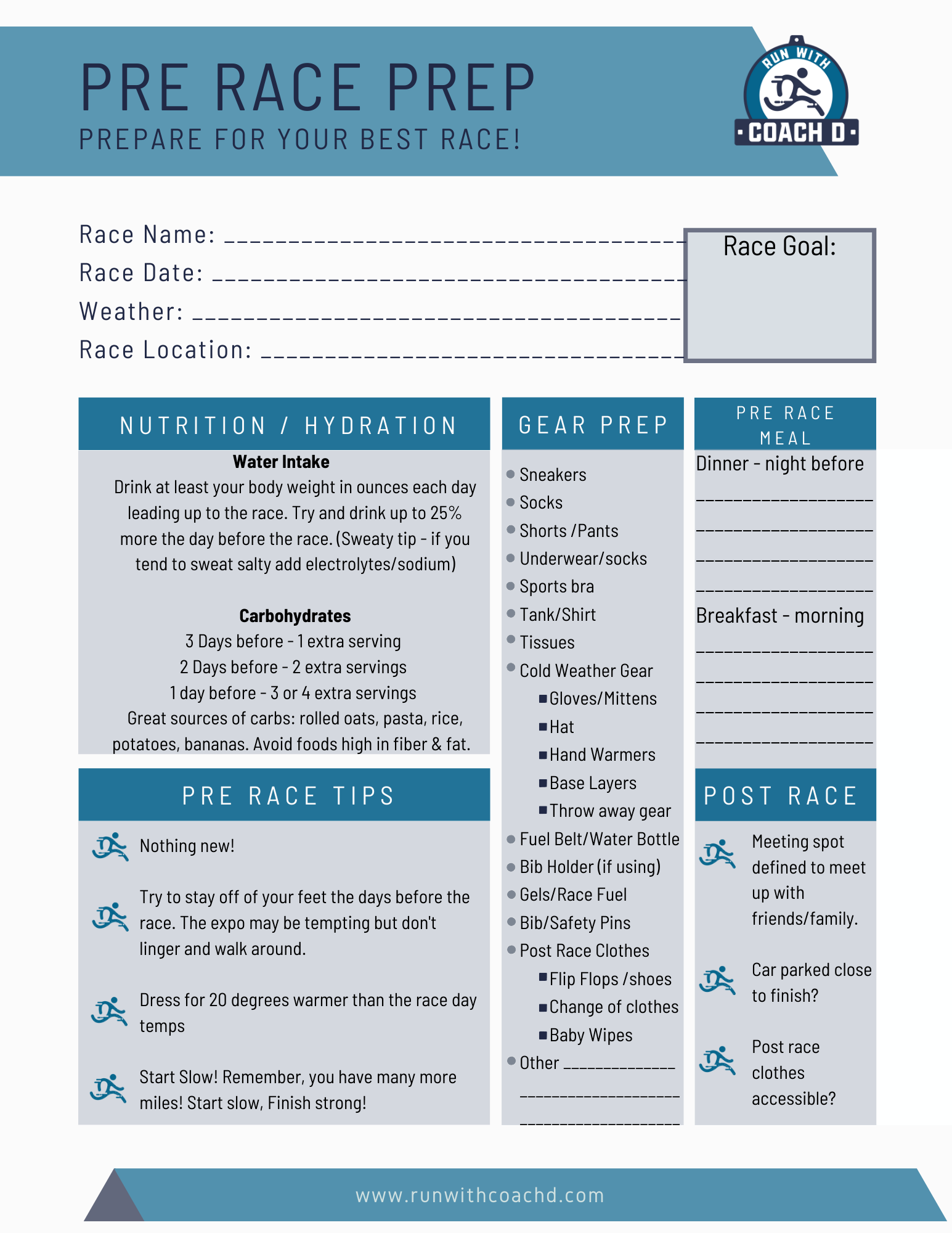 Links & Favorites — Run with Coach D