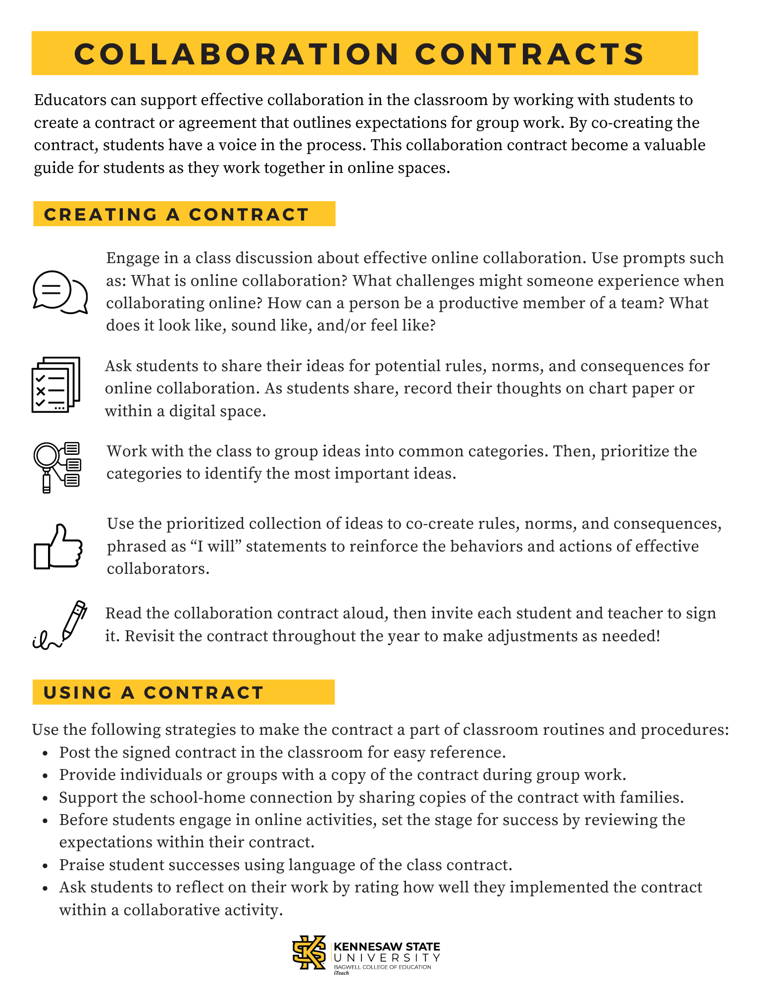 Student Group Work Contract
