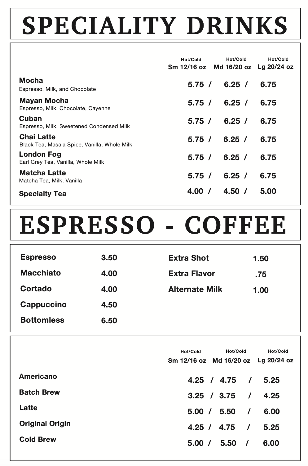 About 5 — MUGS COFFEE CO.