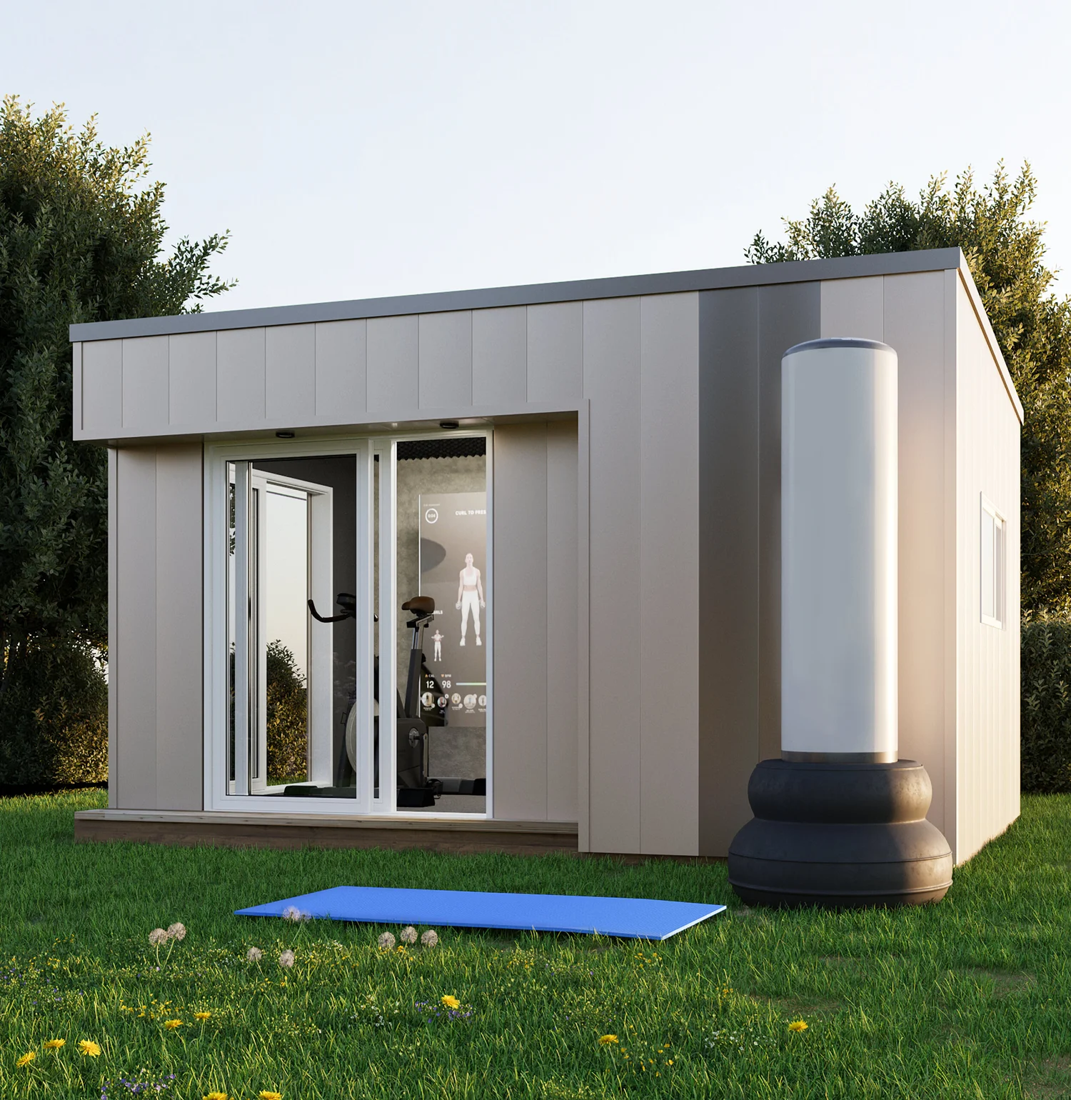 Gym pack | Mini Office backyard pods, outdoor man caves and she sheds ...