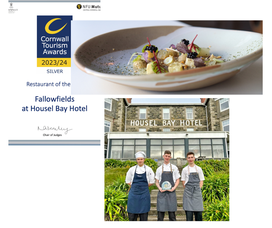 ‘Restaurant of the Year’ Silver Award, Fallowfields | Cornwall Tourism Awards — Housel Bay