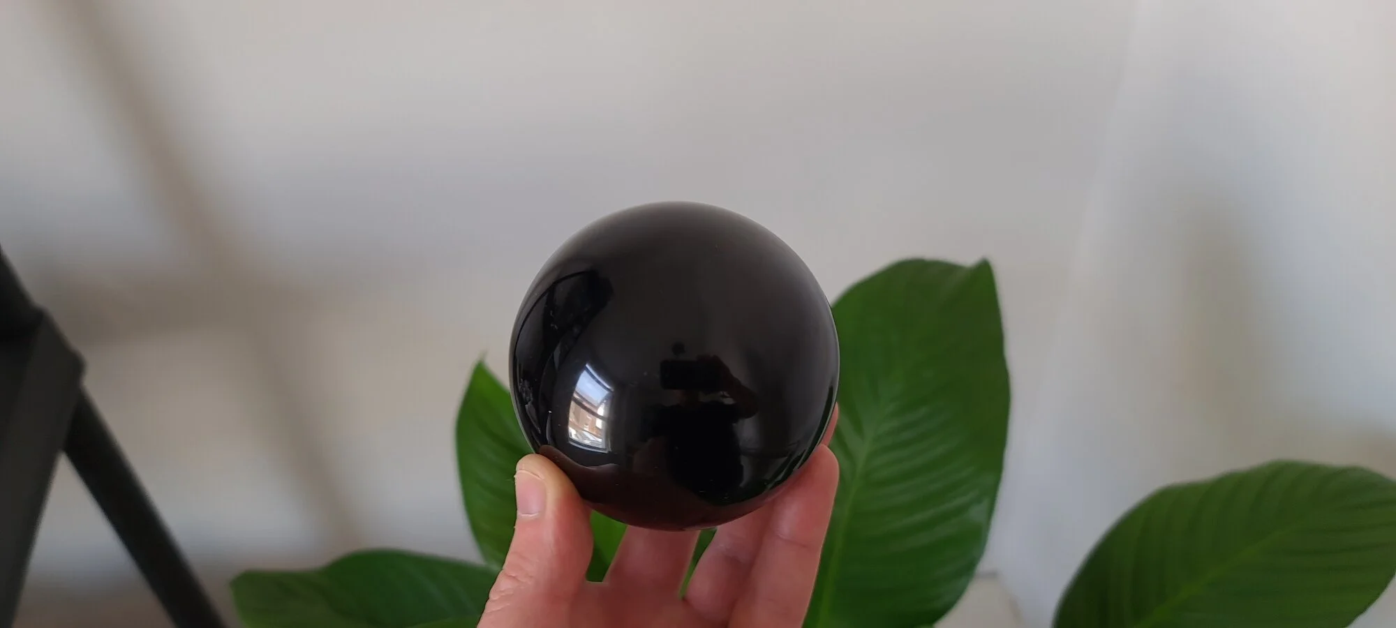 Obsidian Crystal Sphere — Temple of Stone