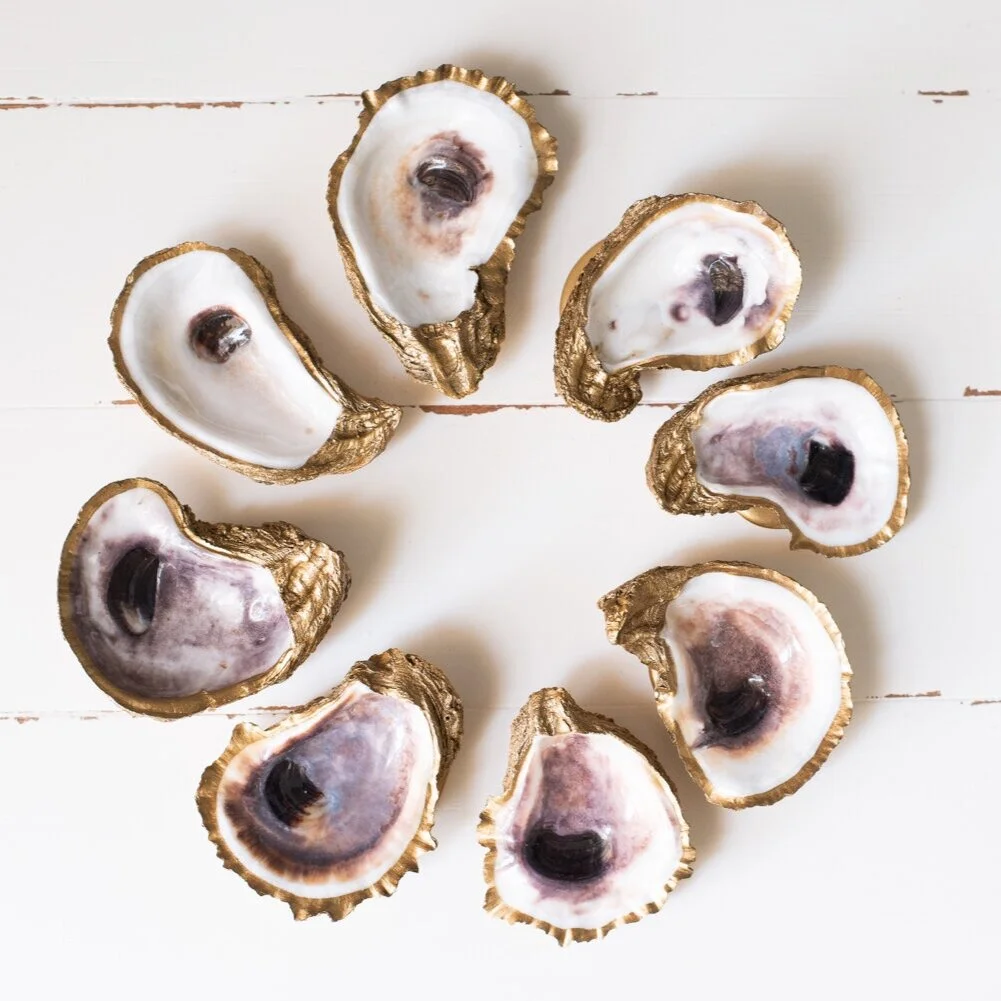 Coastal Calm Gilded Oyster Necklace — Grit and Grace Studio