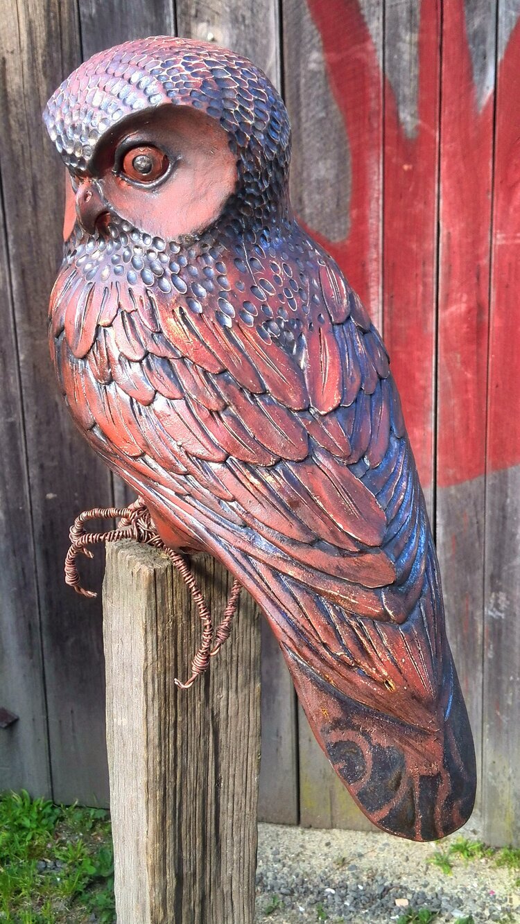 Ruru/NZ Native Morepork — Sam Ludden Ceramics - The Ceramic Garden