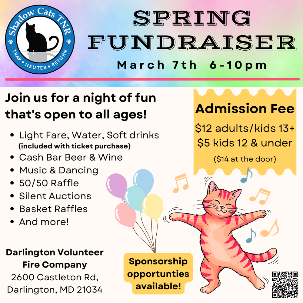 SCTNR Spring Fundraiser — Shadow Cats TNR