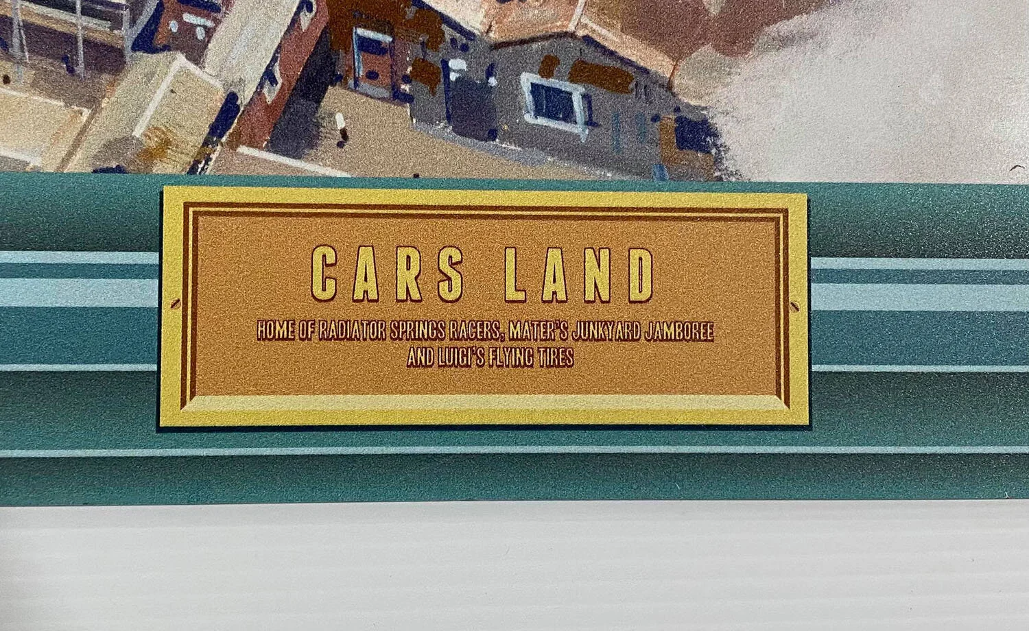 Disney Cars Land Concept Art Park Used Construction Sign — All Vintage ...