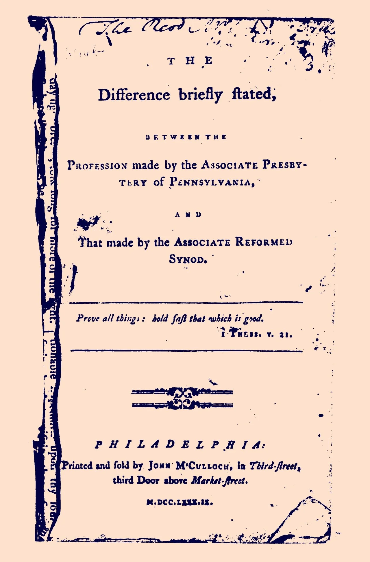 Thomas Beveridge (1749-1798) — Log College Press Annex