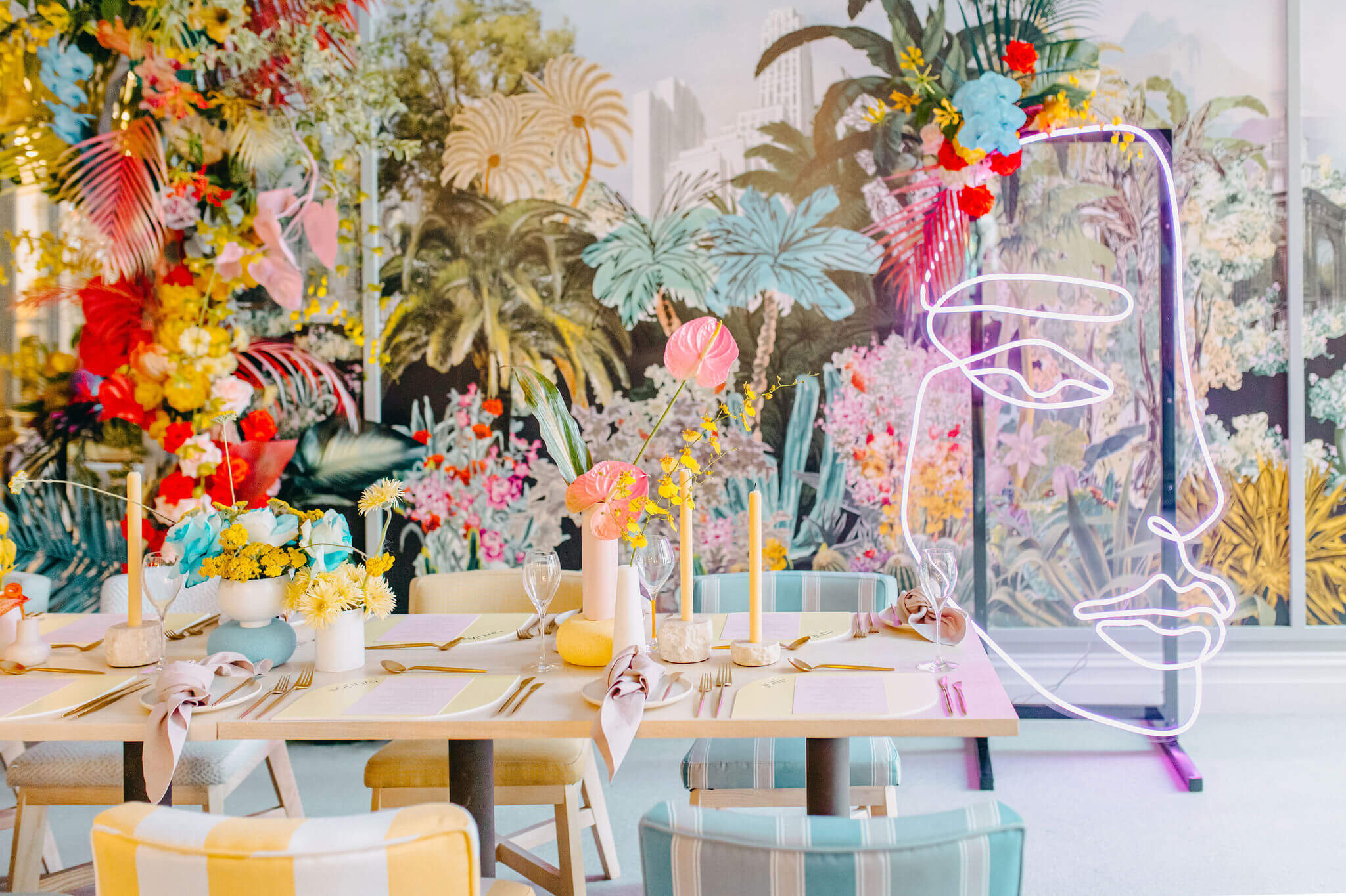 Tropical rainforest inspired tablescape — Bertie Does