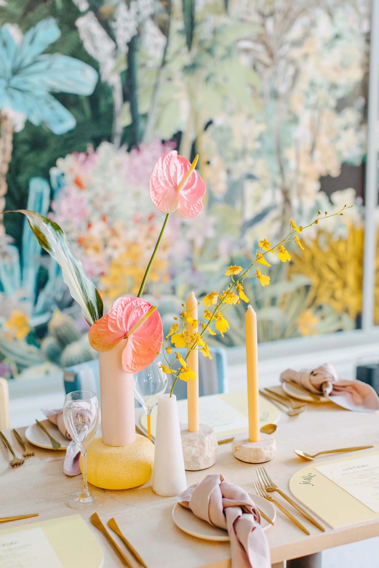 Tropical rainforest inspired tablescape — Bertie Does