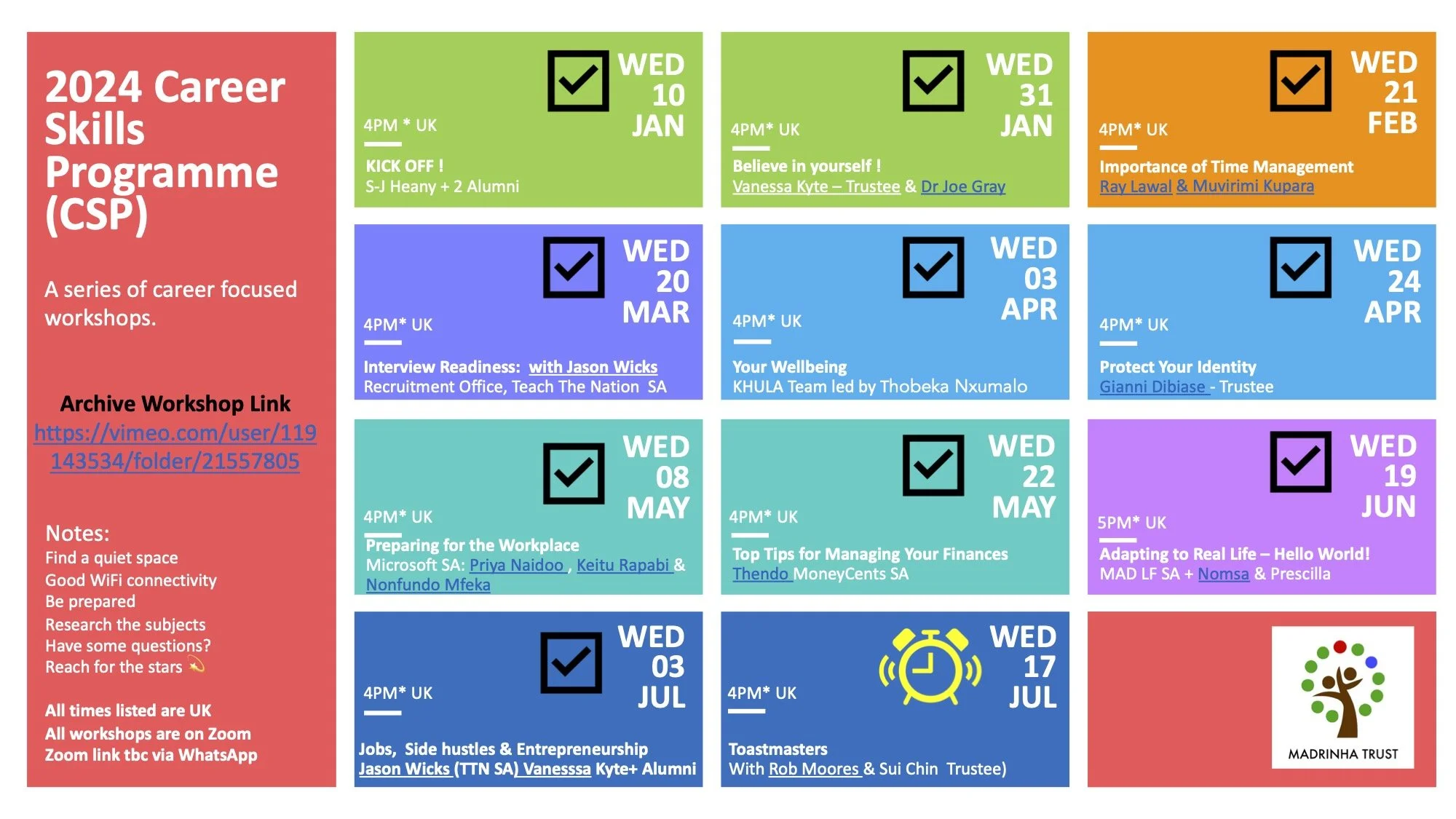 Career Skills Programme 2023 — Madrinha Trust