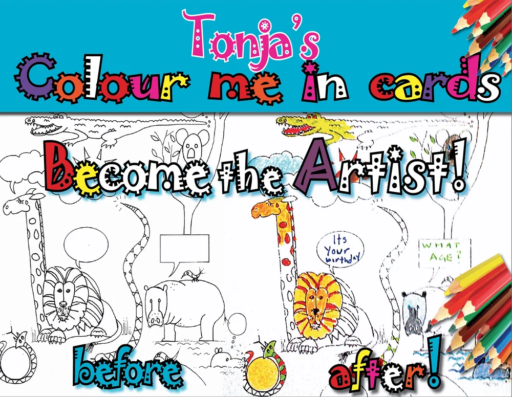 Colour Me In Cards - Mad for Cards - Tonja Maguire Art