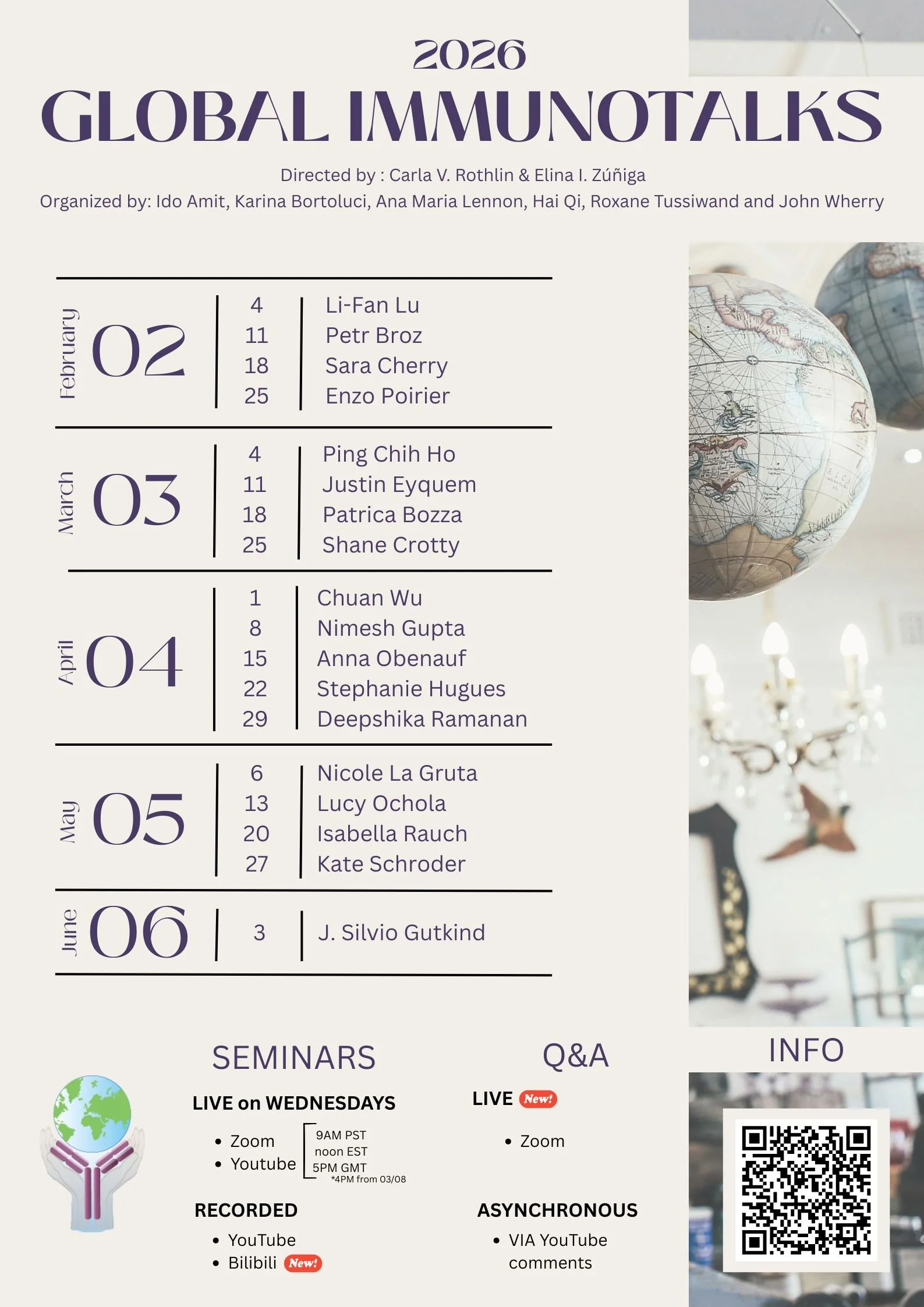 Global Immunotalks: Free virtual immunology seminars