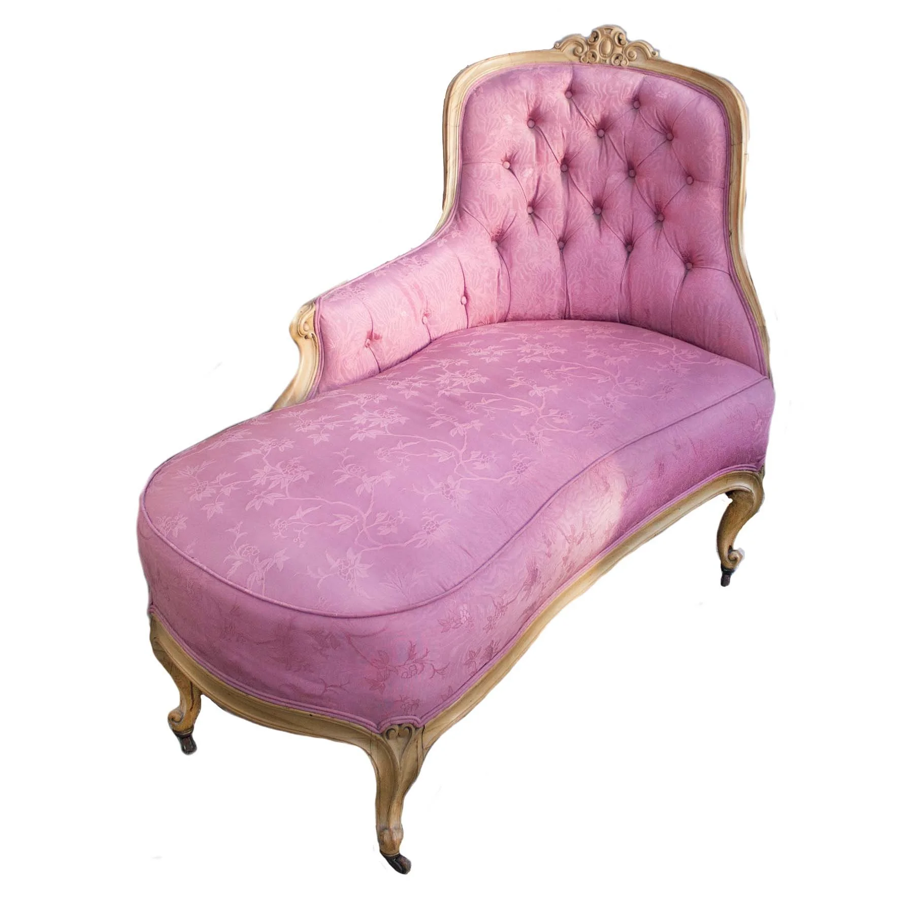 Pink Fabric Chaise — Decco
