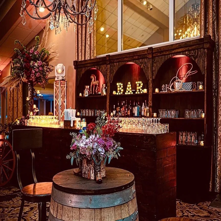 Rustic Bookcase Backbar — Decco