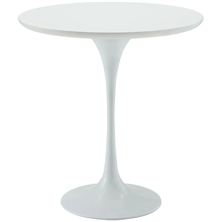 White Textured Side Table — Decco