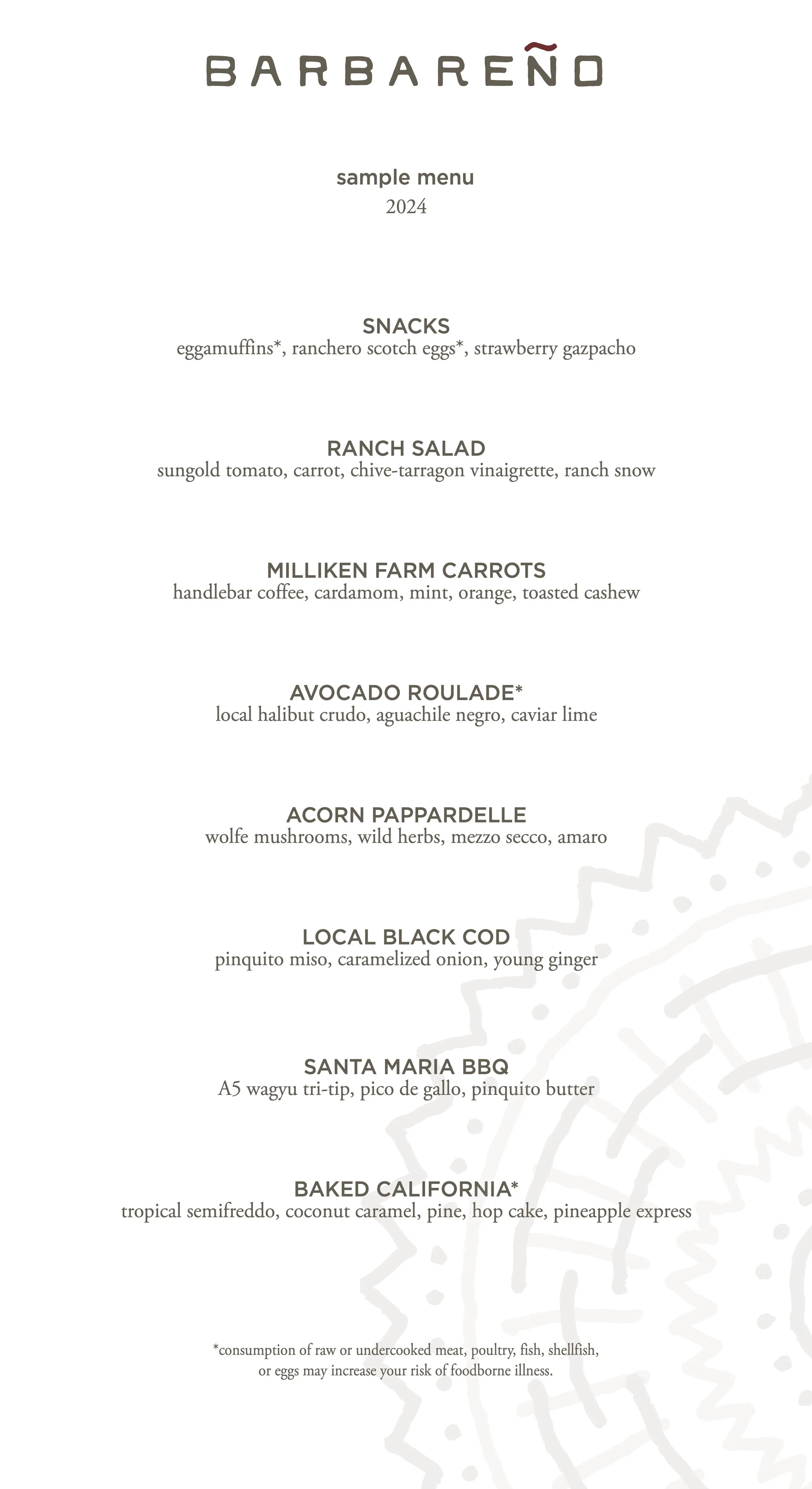 To-Go Menu | Barbareño | Santa Barbara, CA