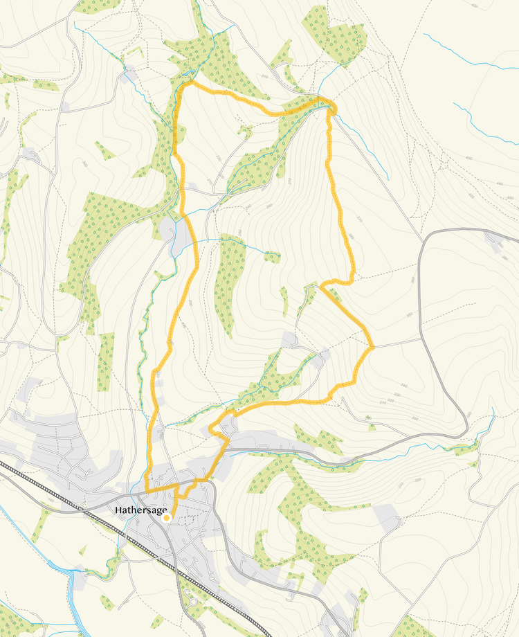 Walks around Hathersage, plus a route map — Local Walks